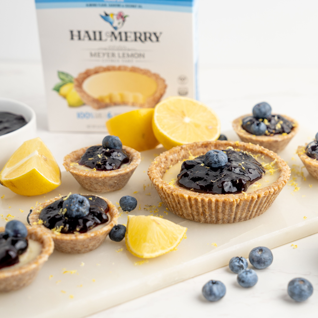 Meyer Lemon Tarts With Blueberry Compote Hail Merry Snacks