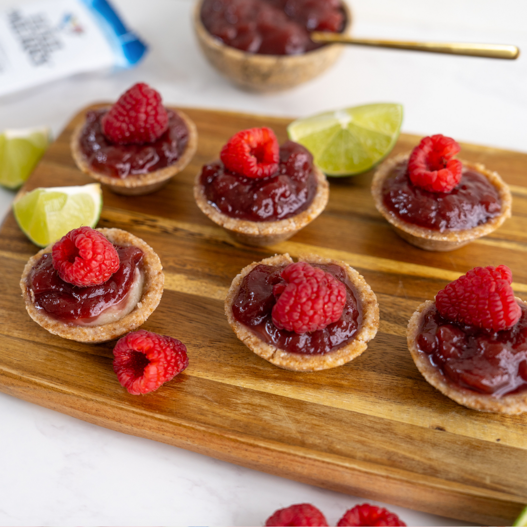 Key Lime Cups with Raspberry Compote – Hail Merry Snacks